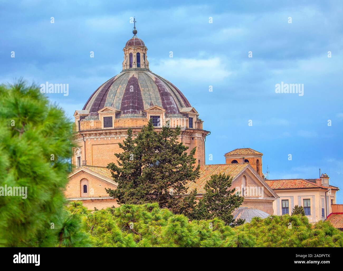 Traditional italian building with original architectural details of ...
