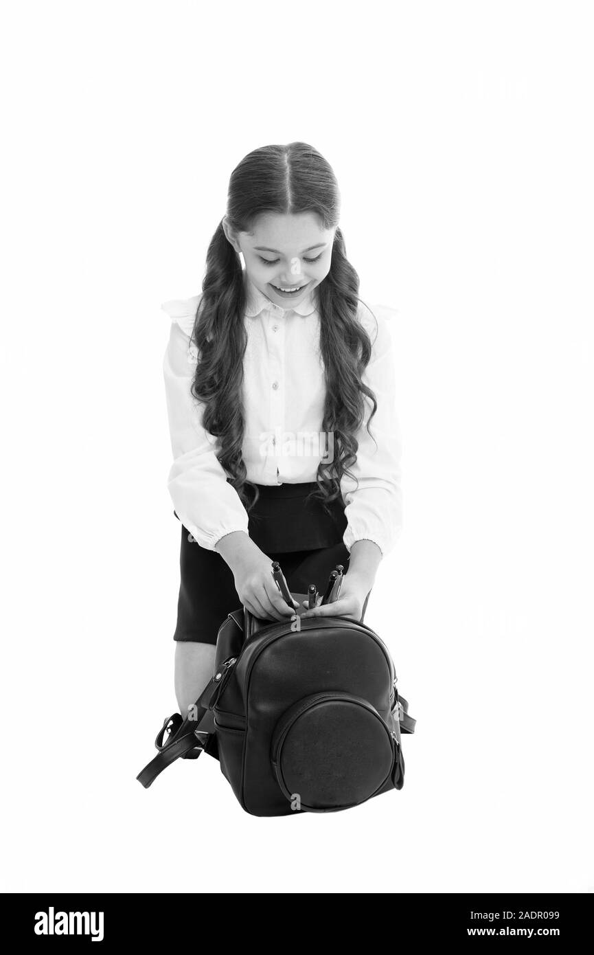 Carrying things in backpack. Getting ready. Fit backpack correctly ...