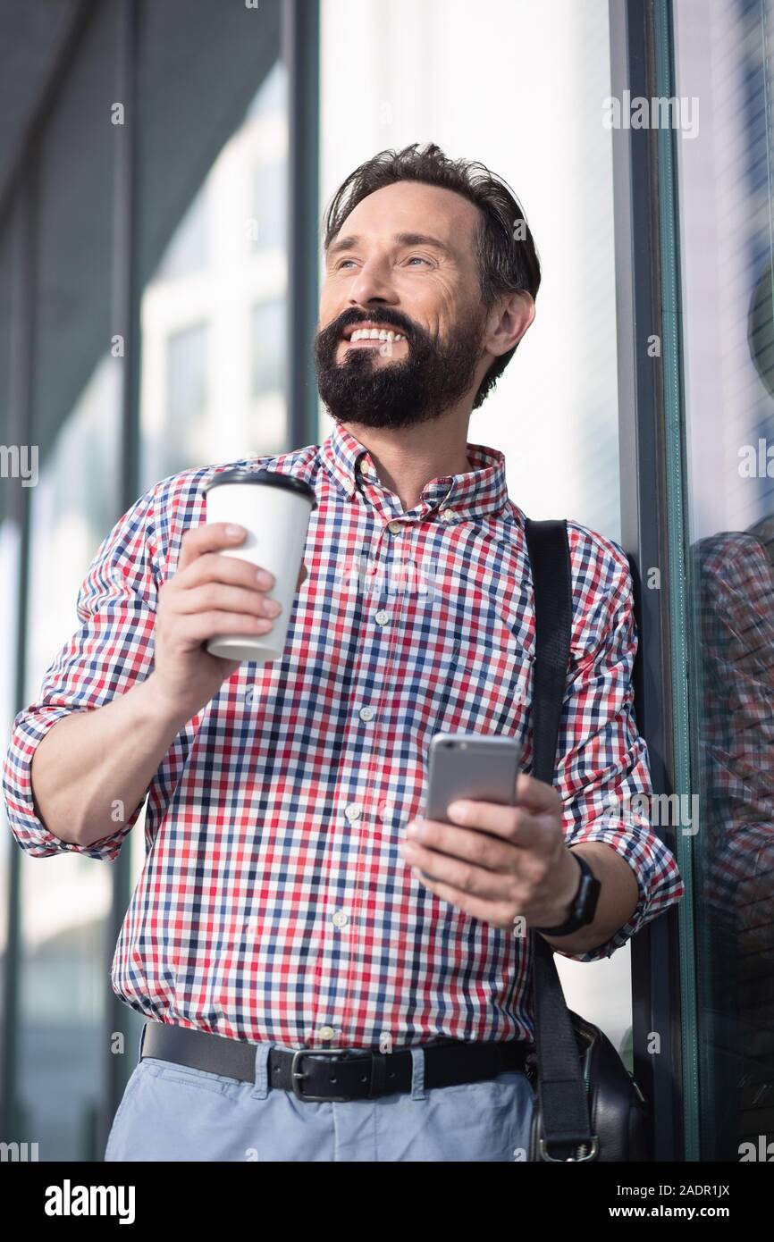Male model drinking coffee hi-res stock photography and images - Alamy