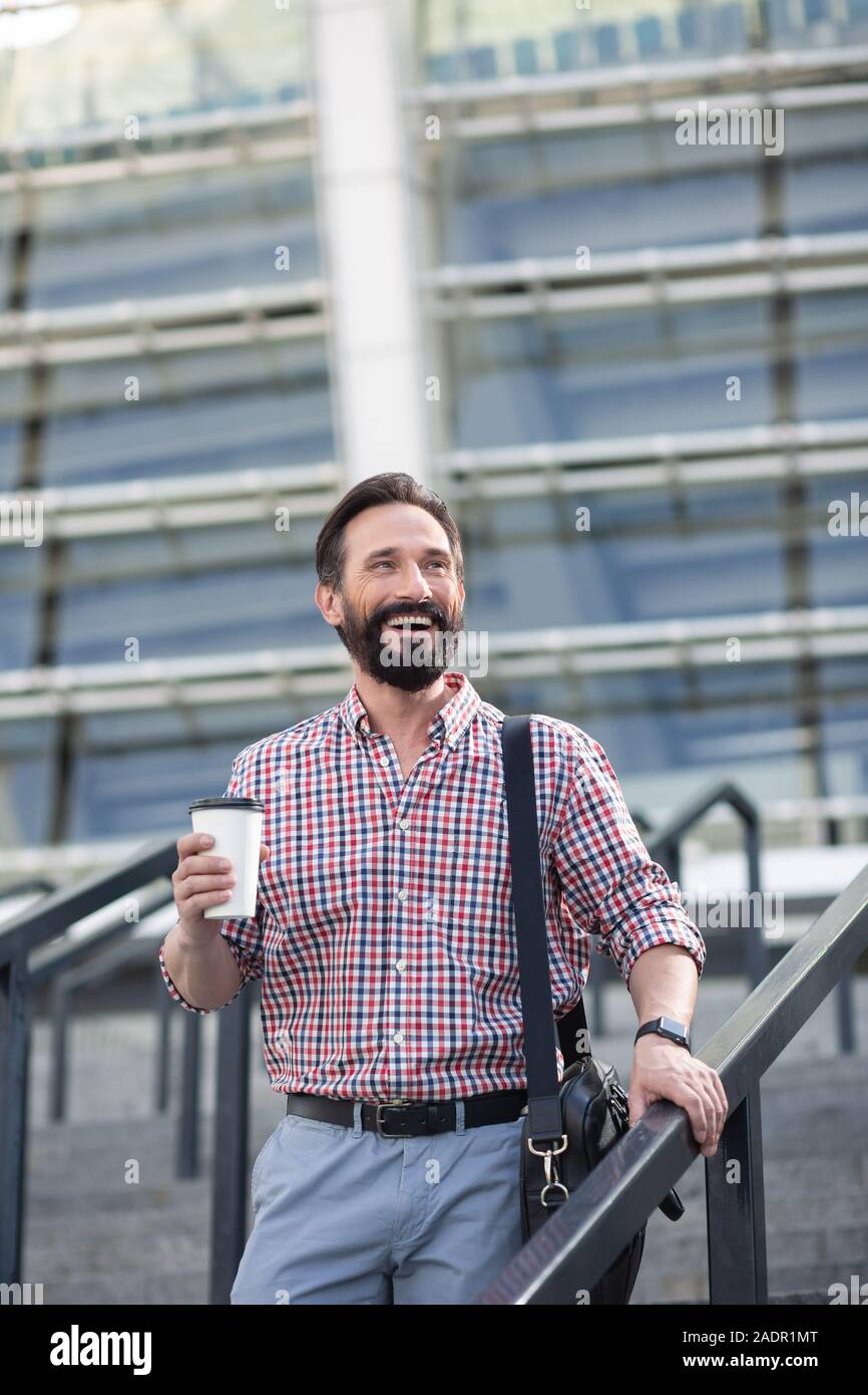 Bearded man walking hi-res stock photography and images - Alamy