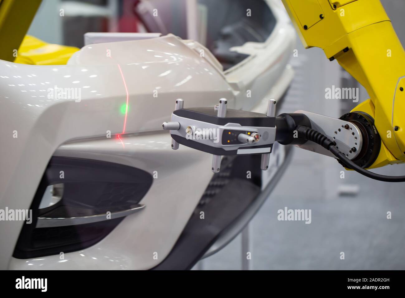 Automated robotic arm CMM scanning in automotive insustry Stock Photo ...