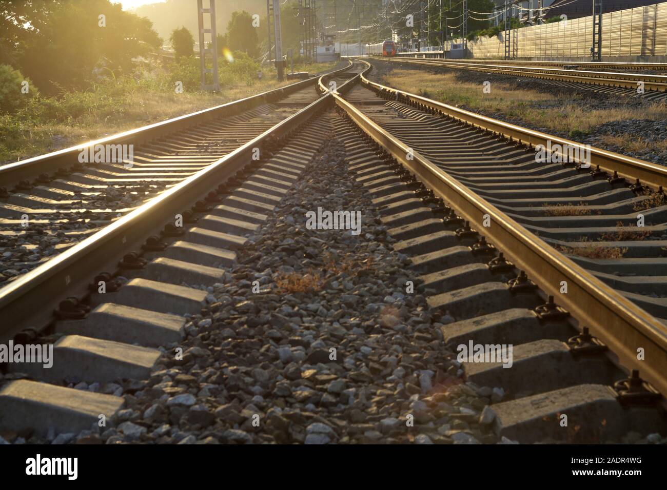 Railway lines going into distance hi-res stock photography and images ...