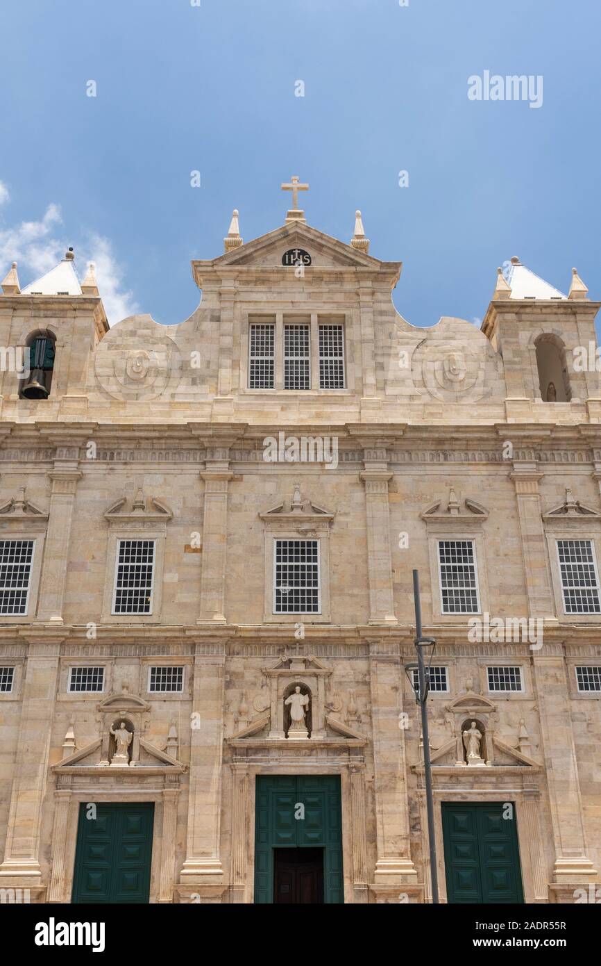 View to beautiful old colonial church in the historic city center of ...