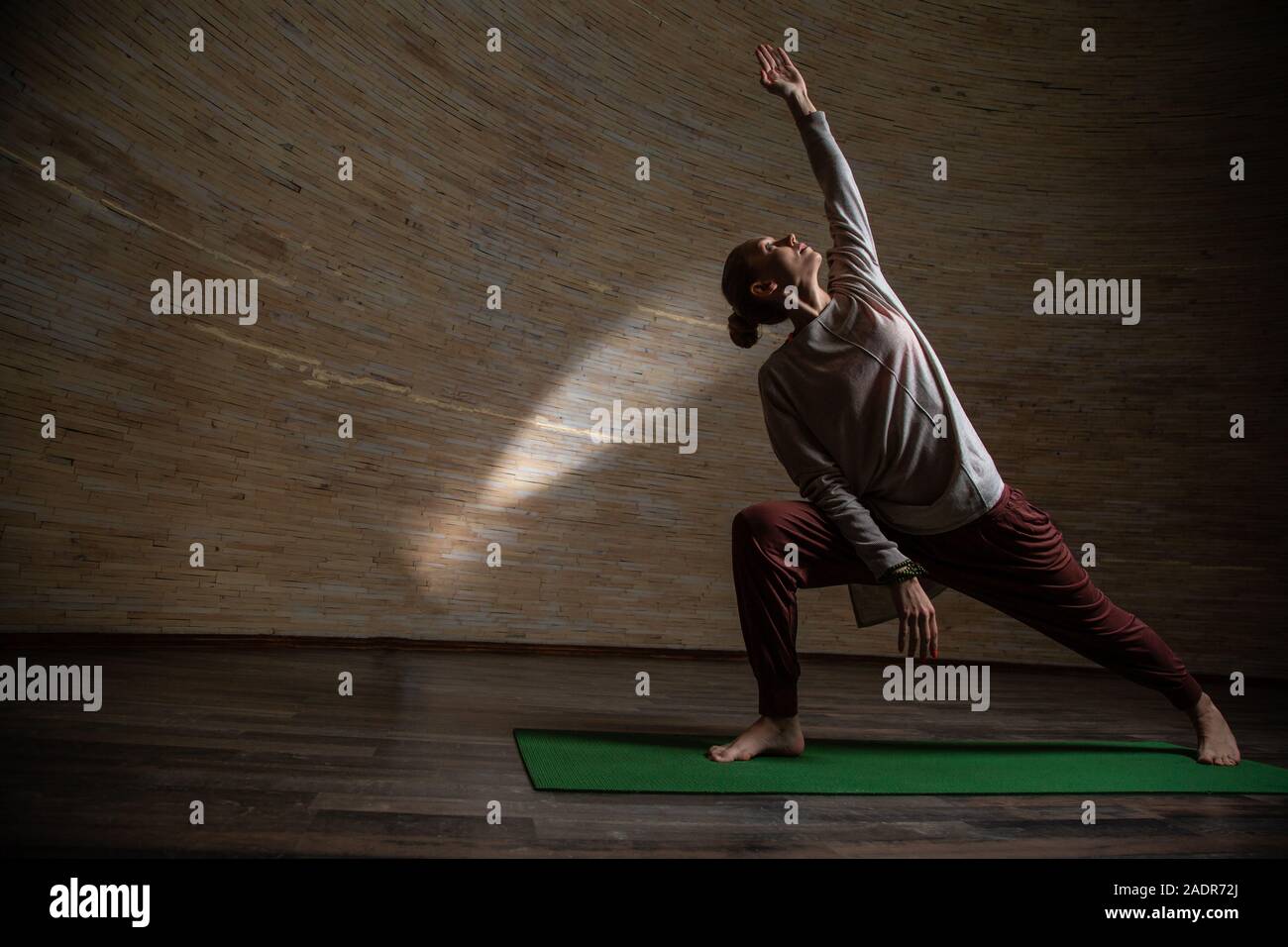 Slim lady yoga training on hi-res stock photography and images - Alamy