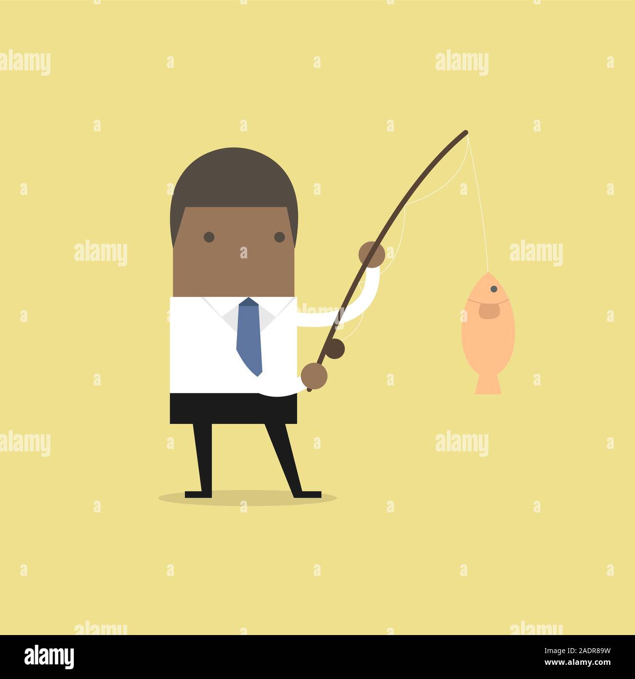 Man standing on fishing Stock Vector Images - Alamy
