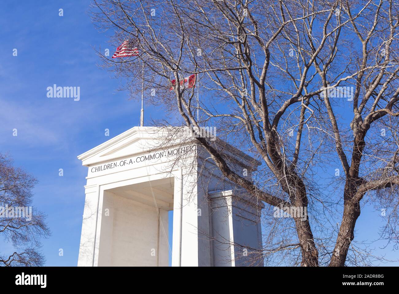 Blaine, Washington - Nov 27, 2019 : The peace arch border. Peace arch ...
