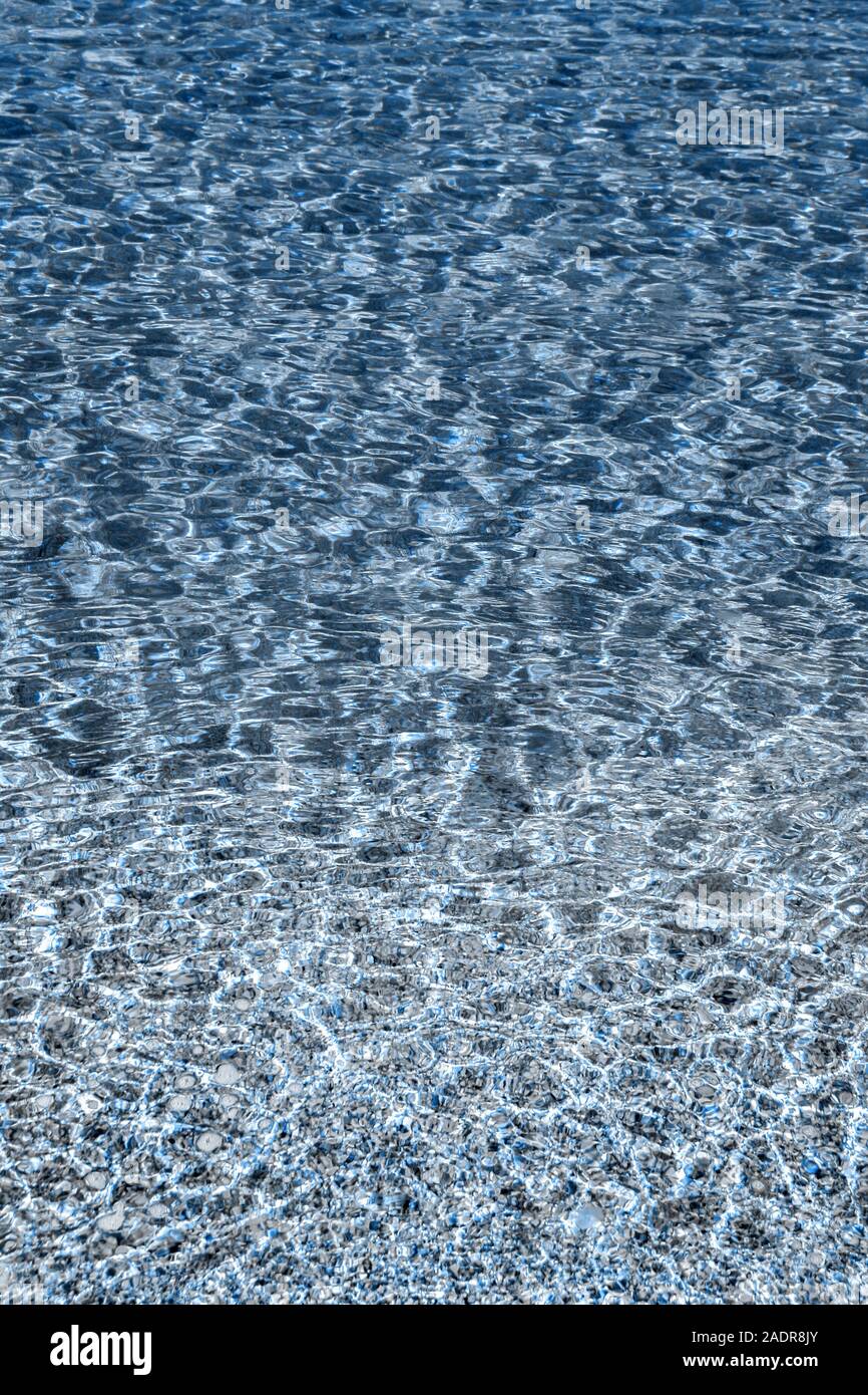 Abstract blue calm sea or ocean water surface background. 2020 color ...