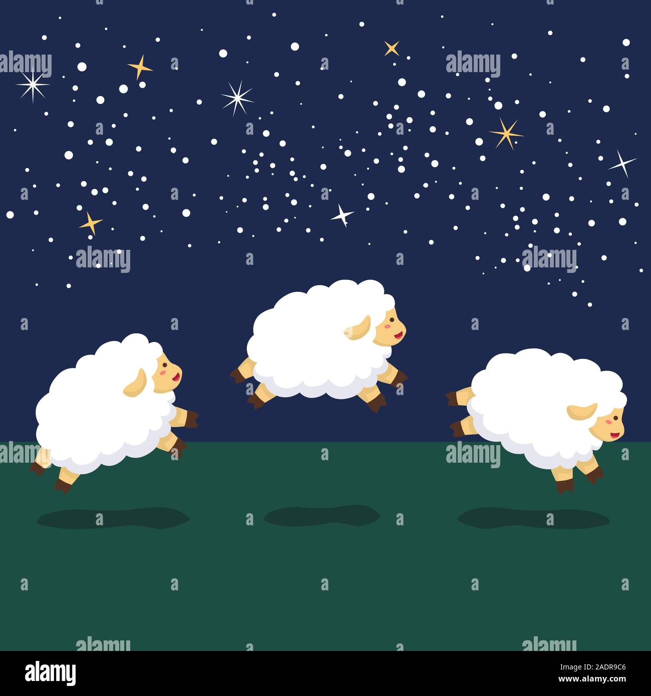 Counting sheep sleep Stock Vector Images - Alamy