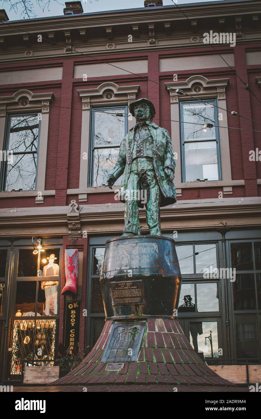 Vancouver, British Columbia - Dec 3, 2019 : The Gassy Jack statue in ...