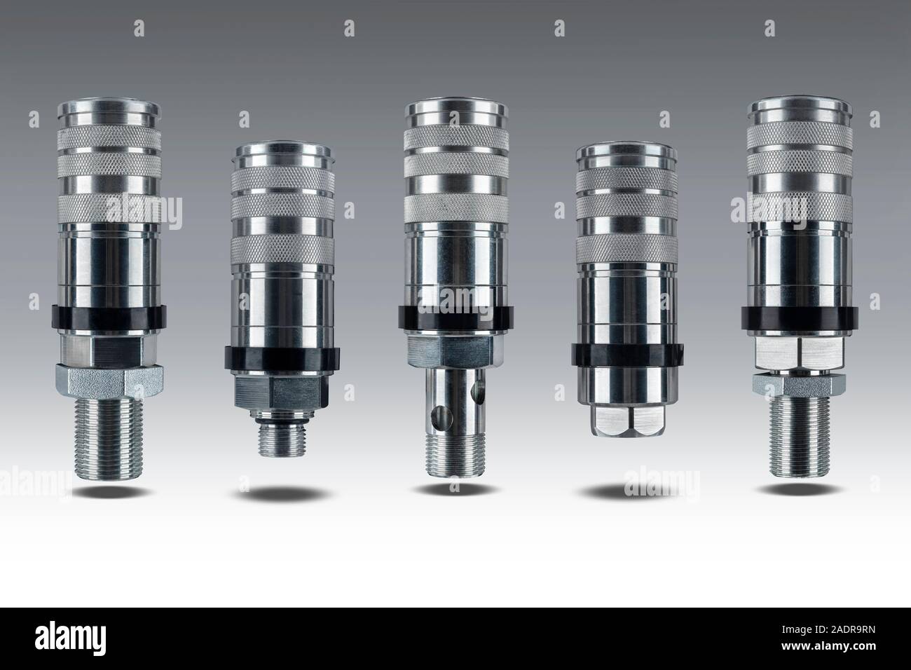 Group of Euro standard Hydraulic quick couplers for quick connect ...