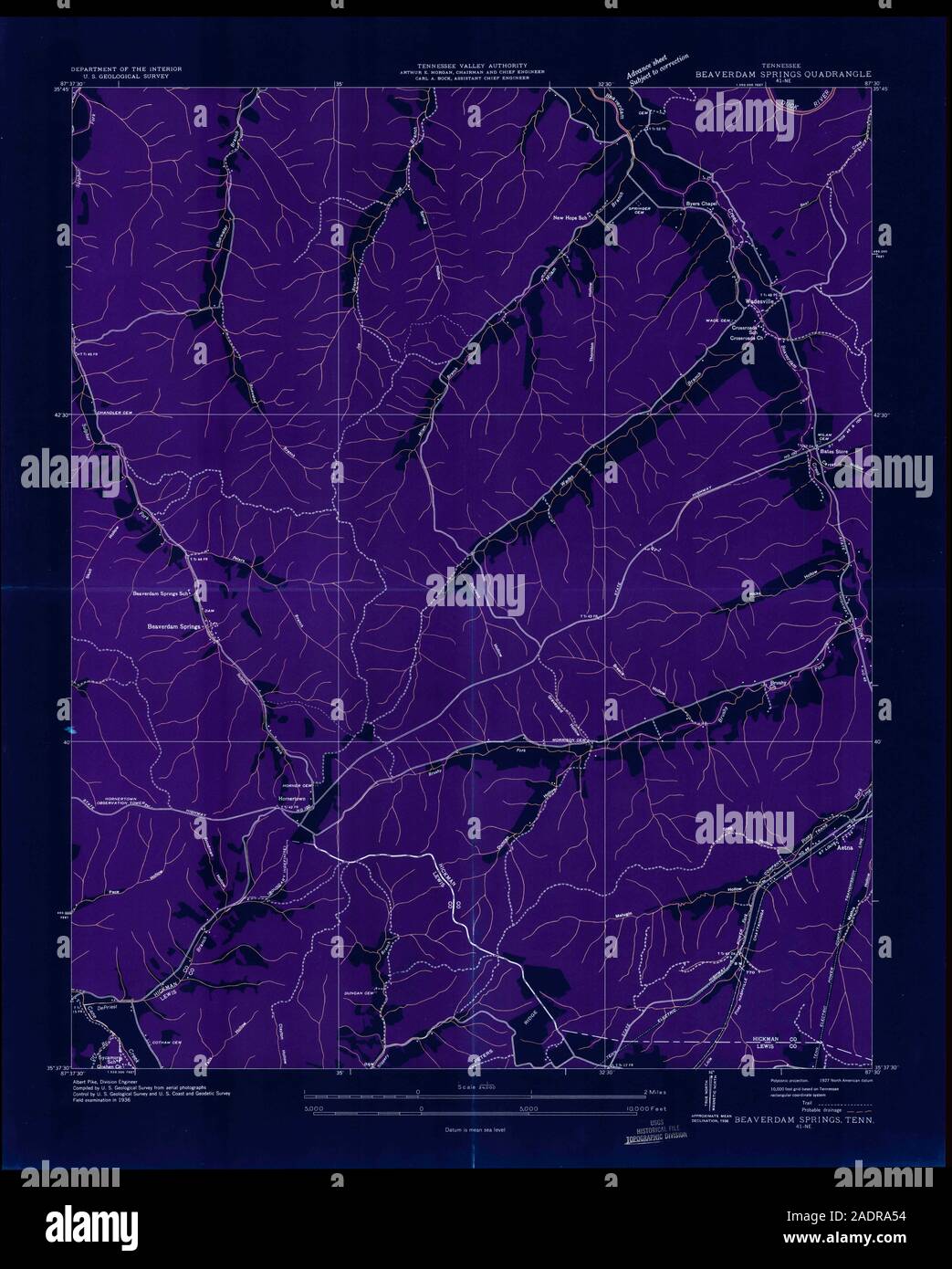 Map of beaverdam hi-res stock photography and images - Alamy