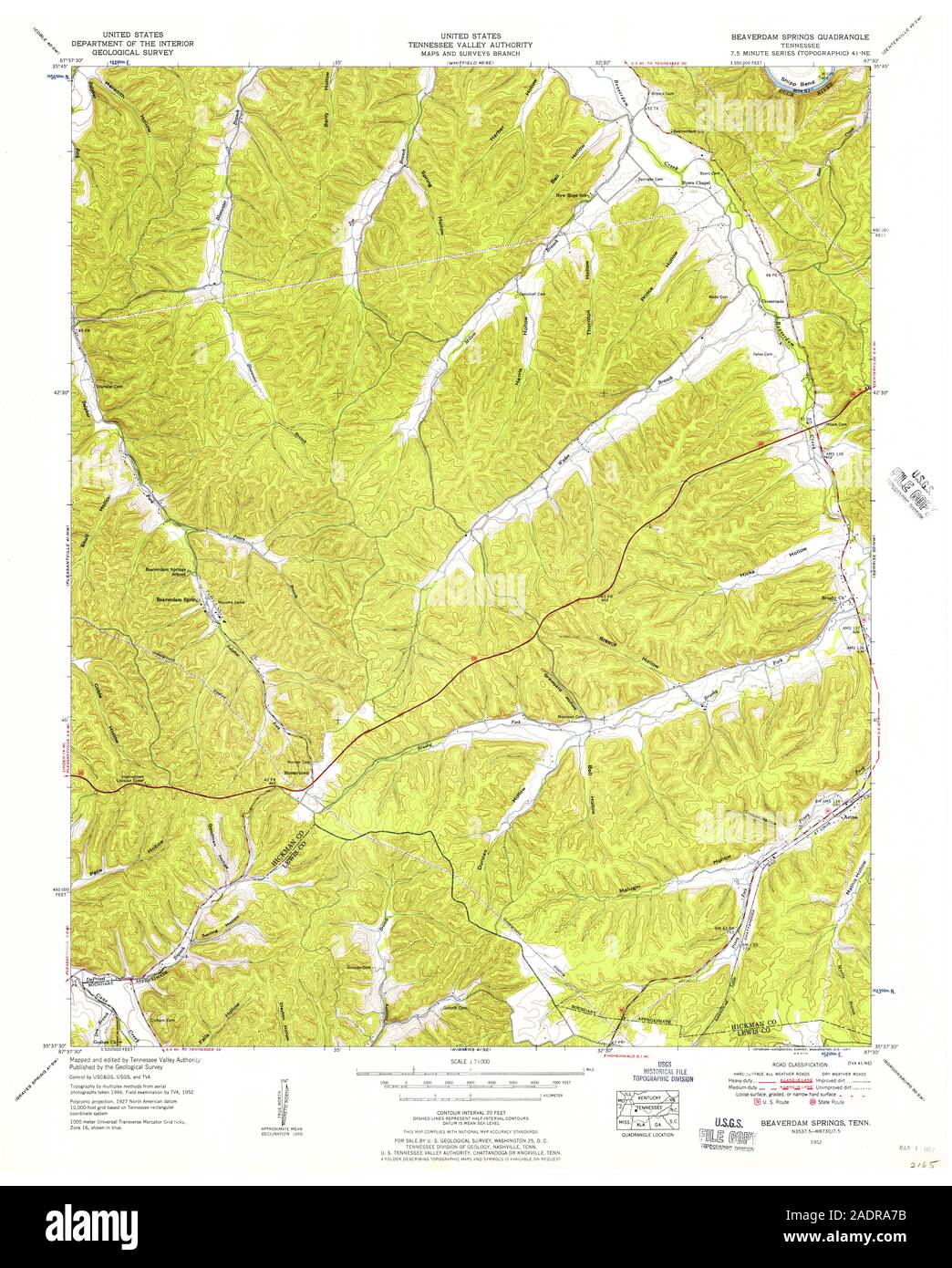 Map of beaverdam hi-res stock photography and images - Alamy