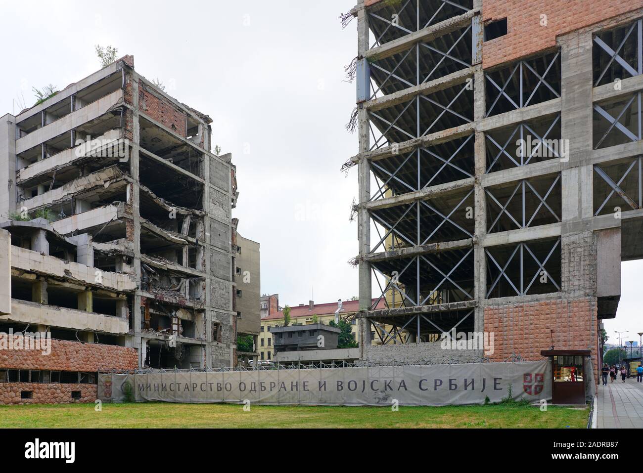 BELGRADE, SERBIA -17 JUN 2019- View of the landmark Yugoslav Ministry ...