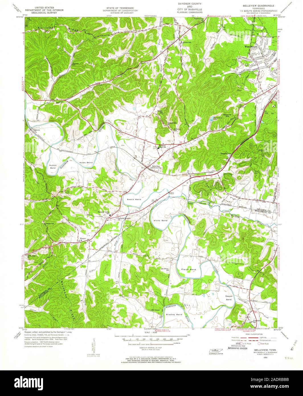 Map of belleview Cut Out Stock Images & Pictures - Alamy
