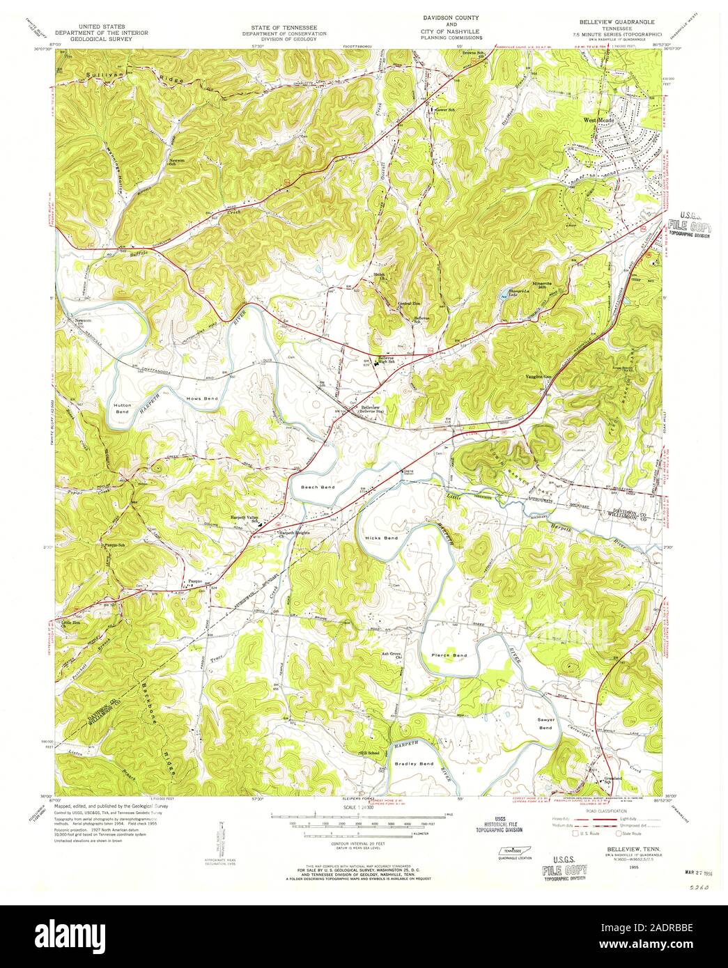 Map of belleview Cut Out Stock Images & Pictures - Alamy