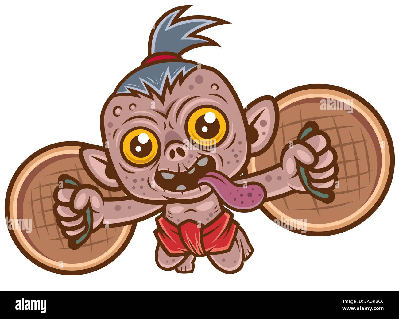 Vector illustration of Cartoon Monster, Thai ghost, Krahang Stock ...