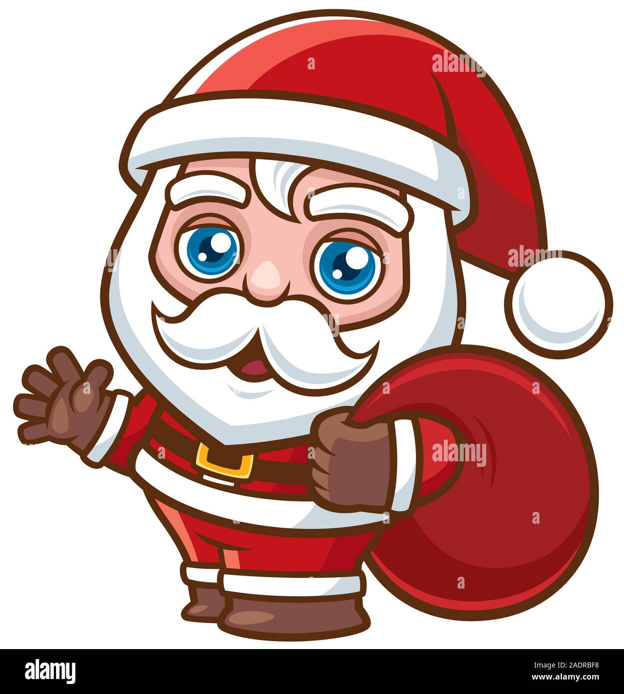 Vector Illustration of Cartoon Santa Claus Stock Vector Image & Art - Alamy