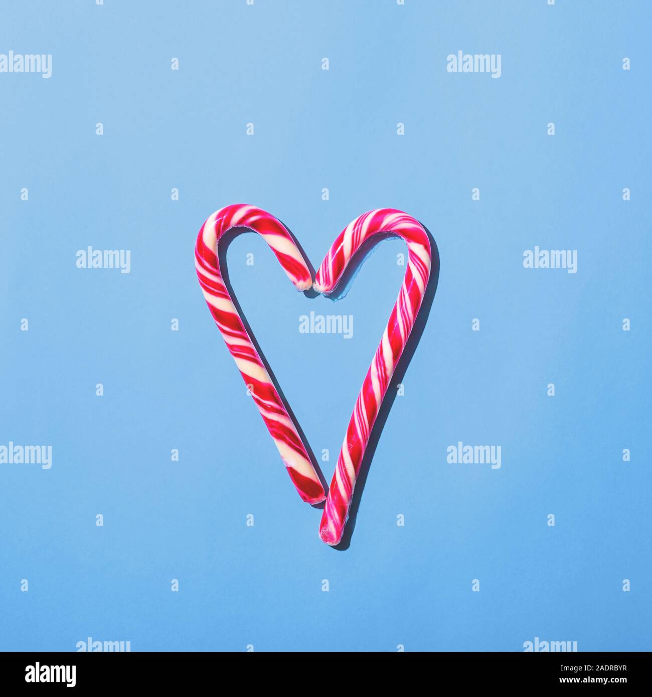 Color of 2020 year classic blue with the heart of two Christmas red and ...