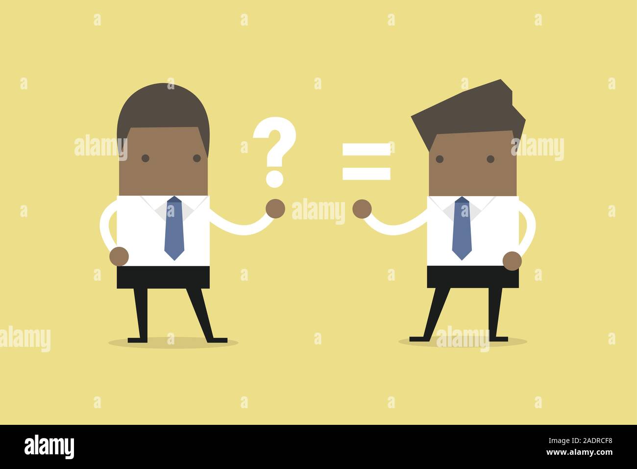 African businessman answer and question Stock Vector Image & Art - Alamy