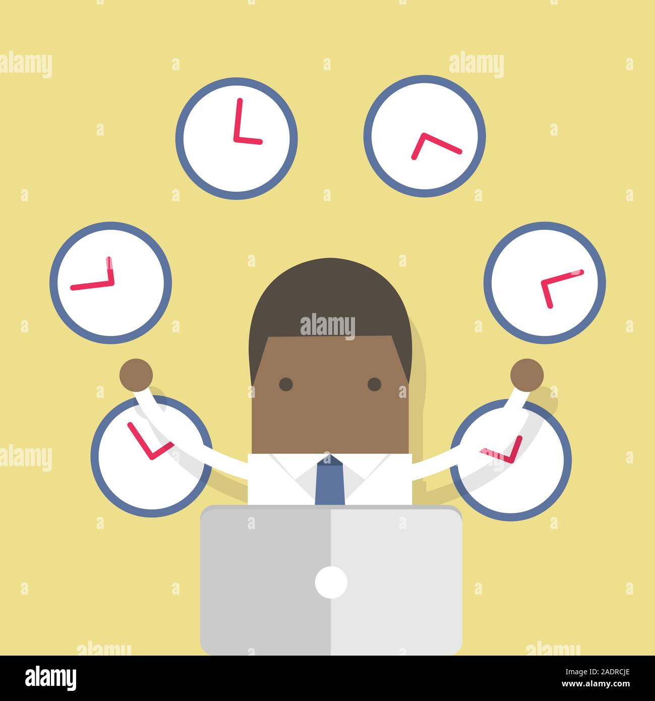 Work stress looking at clock Stock Vector Images - Alamy
