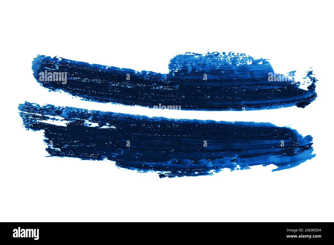 Smear of blue lipstick. Cosmetics concept. Element isolated on white ...