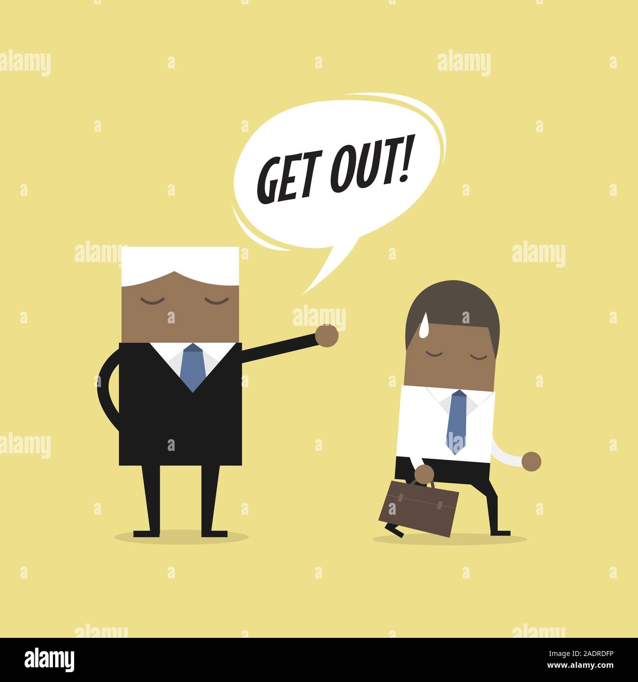 African american quit job Stock Vector Images - Alamy