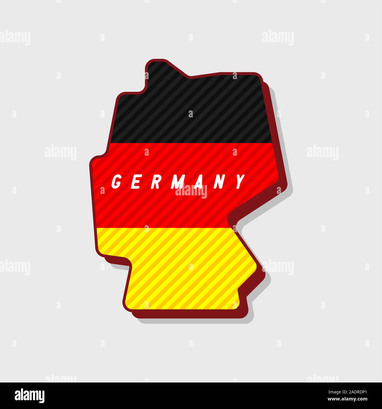 3d germany map flag illustration Stock Vector Images - Alamy