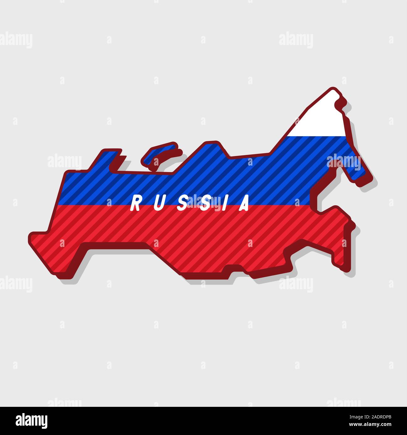 Map of Russia Modern 3d Style Stock Vector Image & Art - Alamy