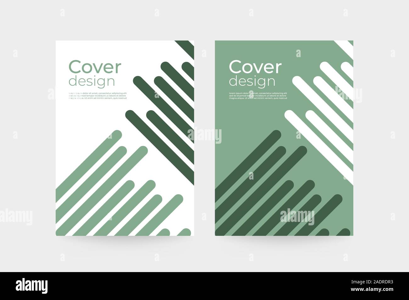 Abstract geometric background / Green Diagonal lines. Modern business ...