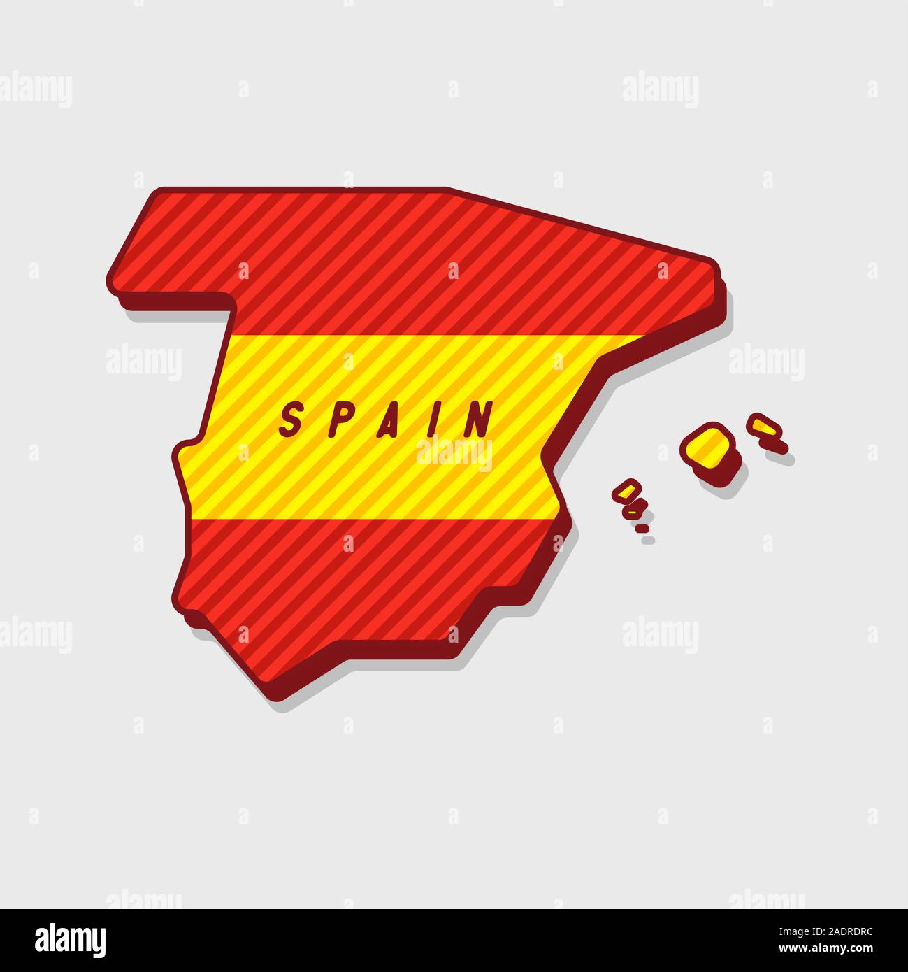 Map of Spain Modern 3d Style Stock Vector Image & Art - Alamy