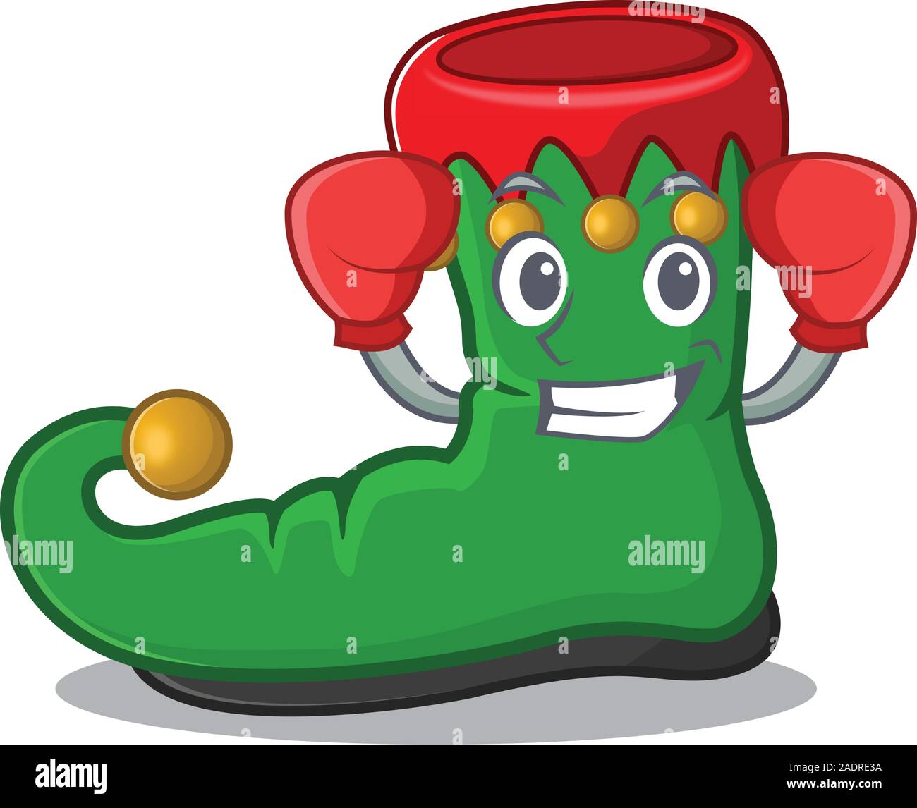 Funny Boxing elf shoes cartoon character style Stock Vector Image & Art ...