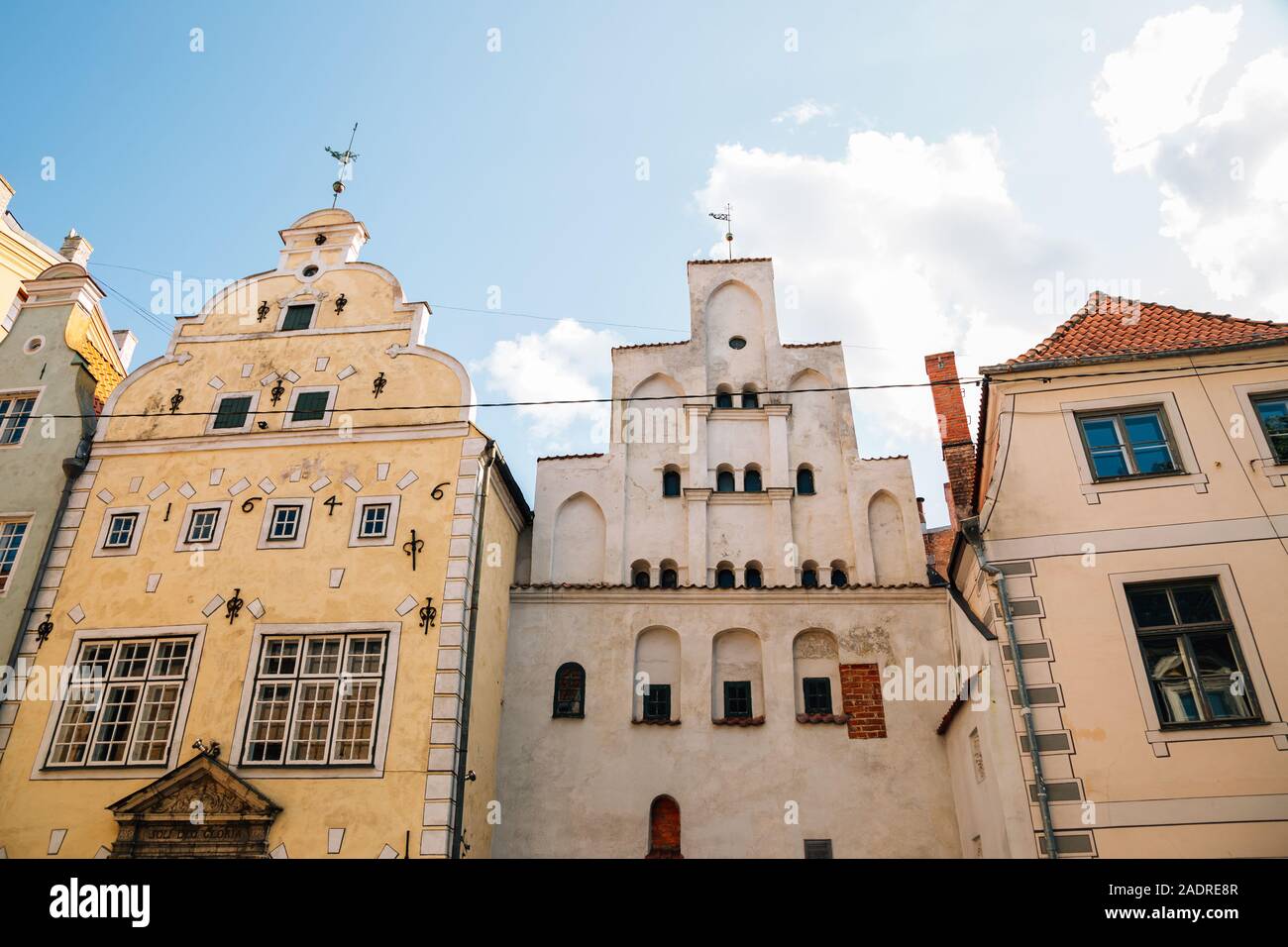 Old town Three Brothers building in Riga, Latvia Stock Photo - Alamy