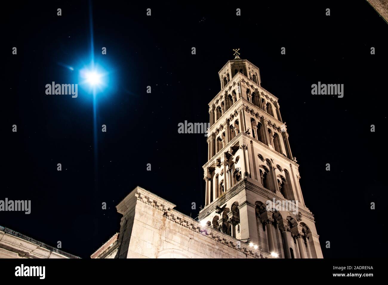 Saint Dominus cathedral in Split,Croatia. Peristil palace area in ...