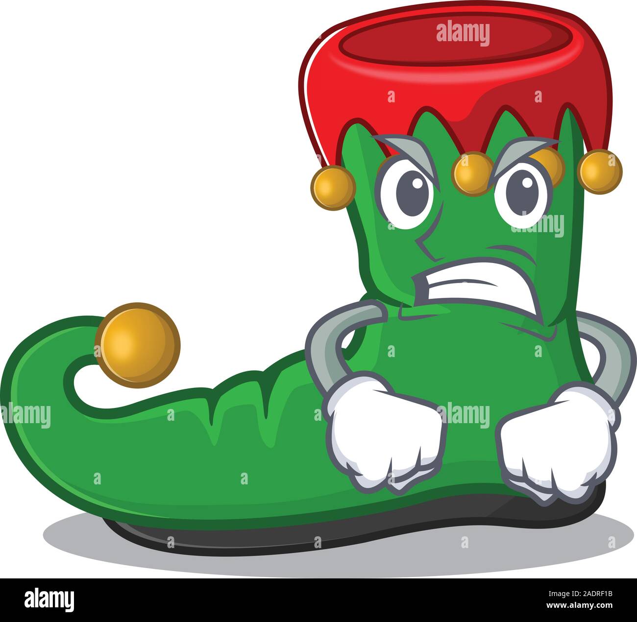 mascot of angry elf shoes cartoon character style Stock Vector Image ...