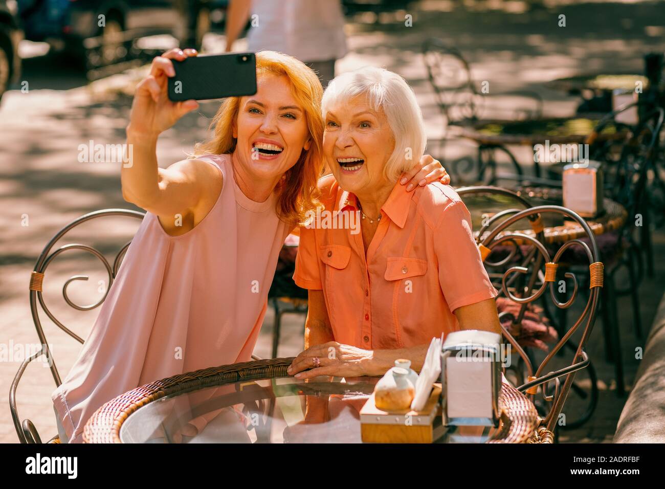 Catching happy moments with family stock photo Stock Photo - Alamy