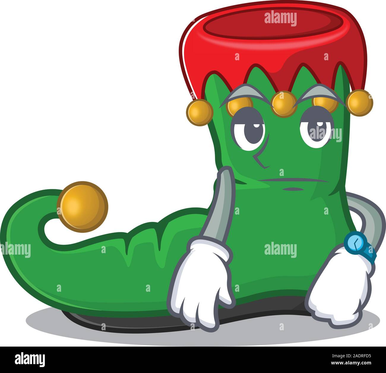 Waiting elf shoes on cartoon character mascot design Stock Vector Image ...