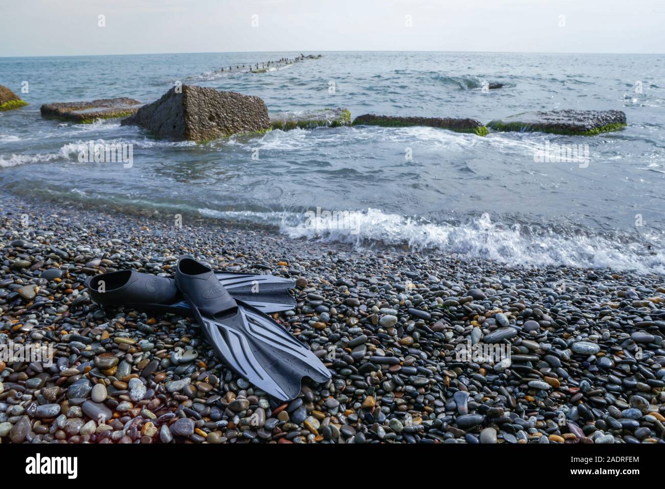 Red flippers hi-res stock photography and images - Alamy