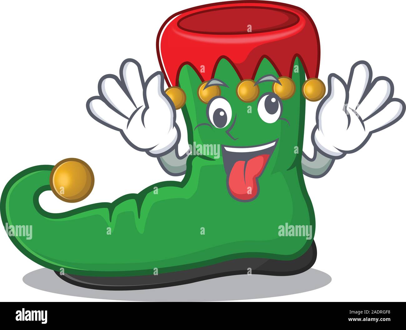 Mascot illustration of crazy expression elf shoes Cartoon character ...