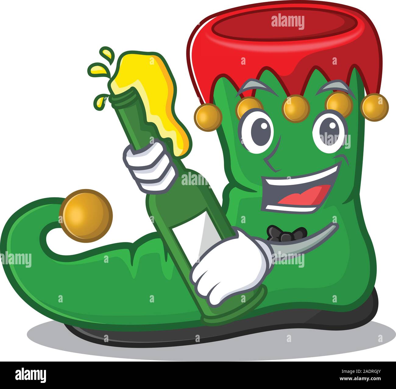 Cool elf shoes with beer mascot cartoon style Stock Vector Image & Art ...