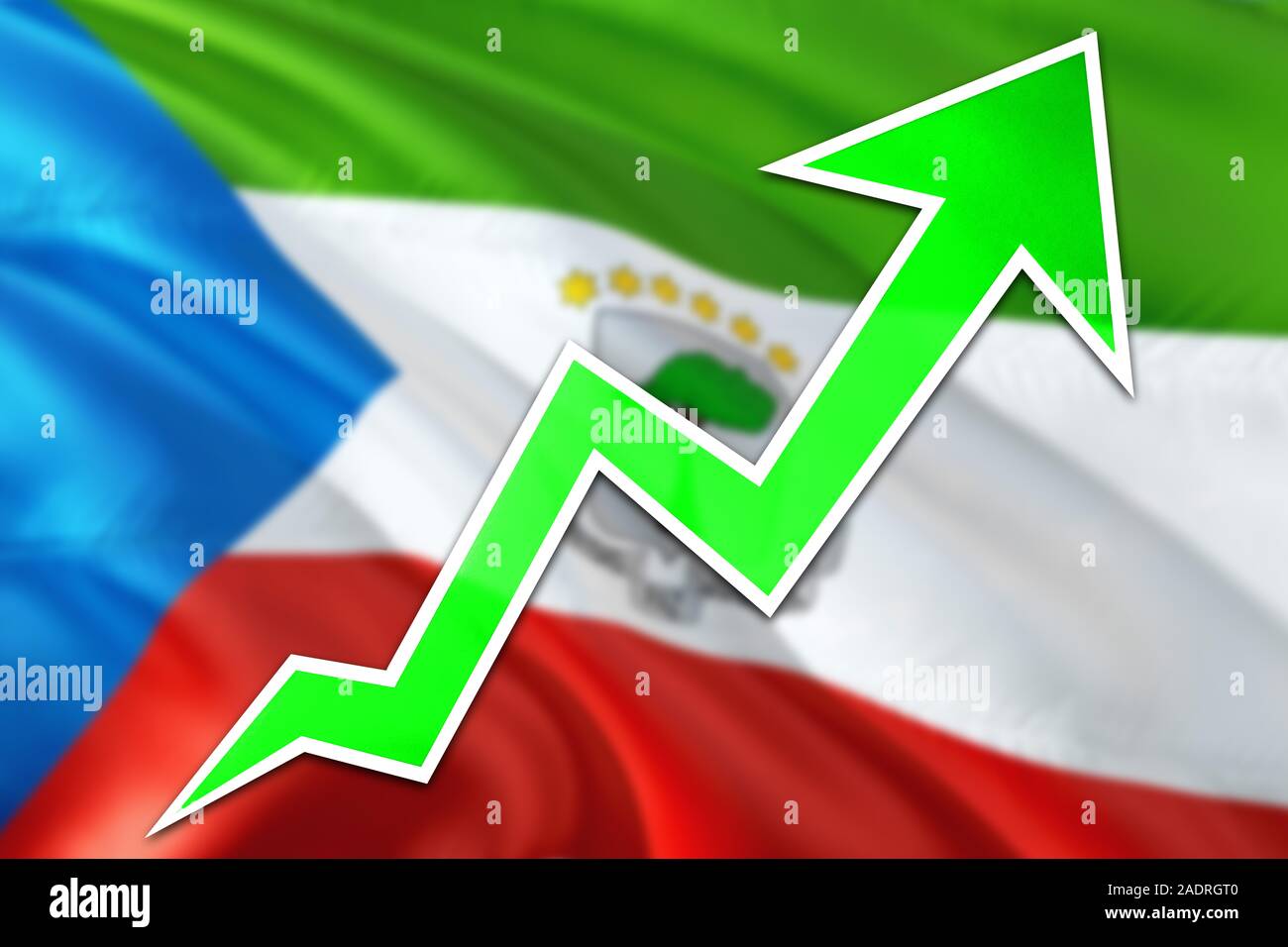 Equatorial Guinea economy graph is indicating positive growth, green ...