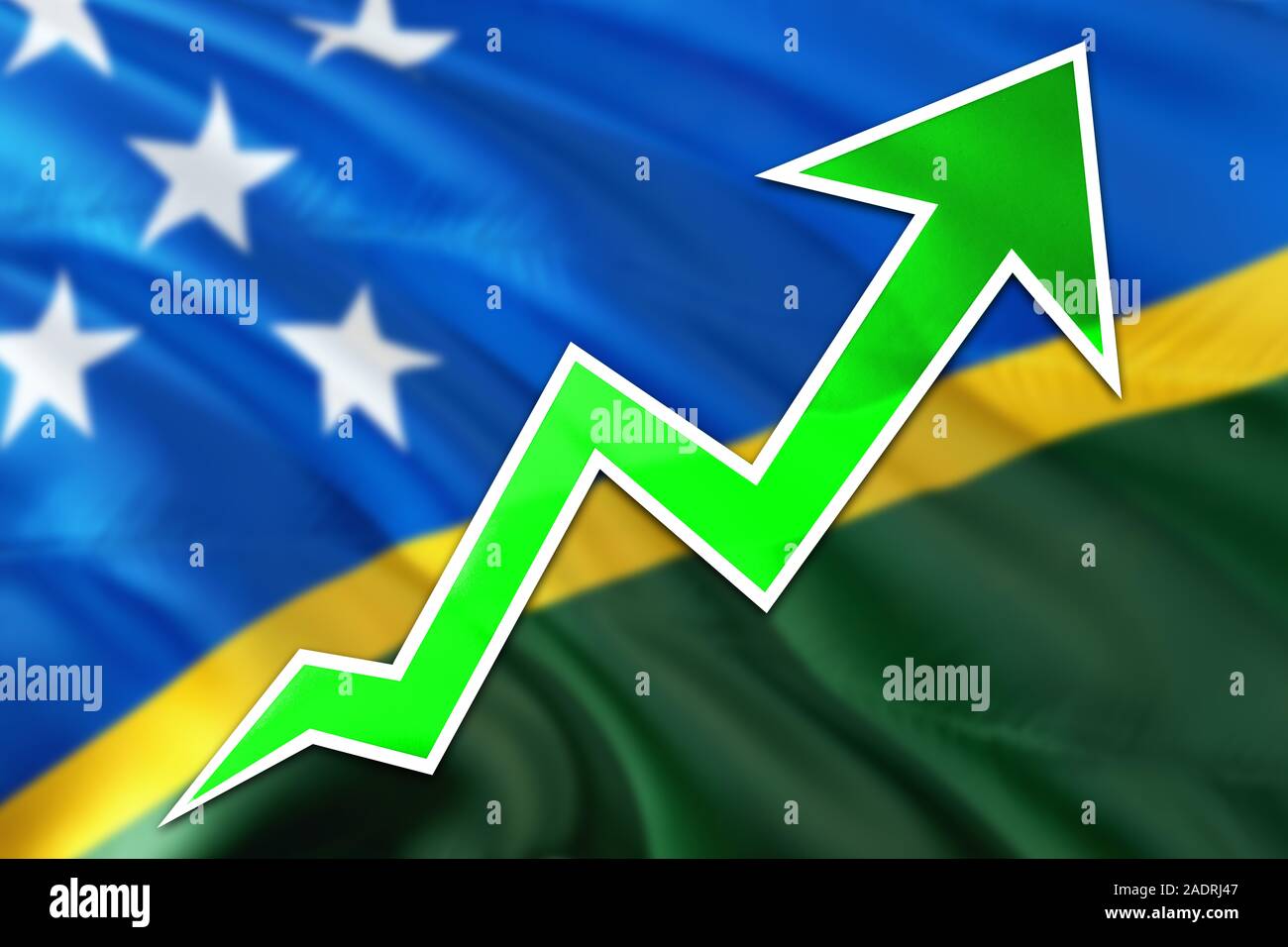 Solomon Islands economy graph is indicating positive growth, green ...