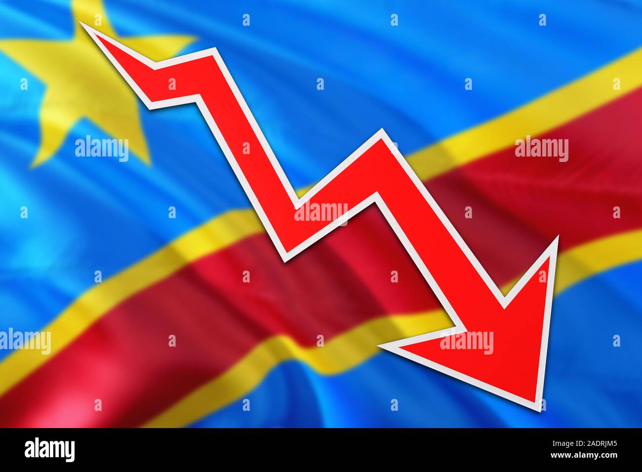 Cook Islands economy graph is indicating negative growth, red arrow ...