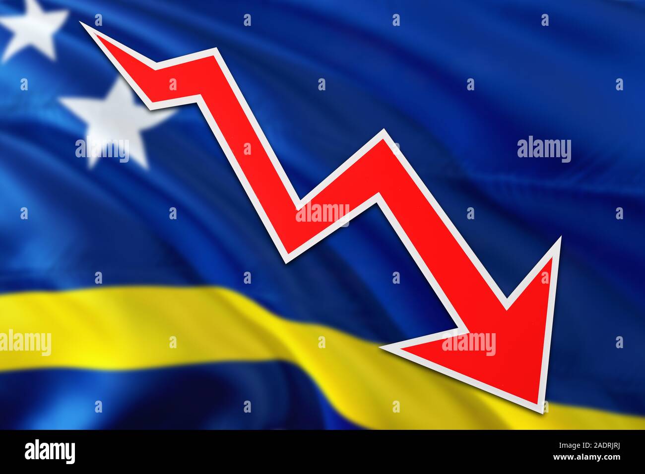 Cyprus economy graph is indicating negative growth, red arrow going ...