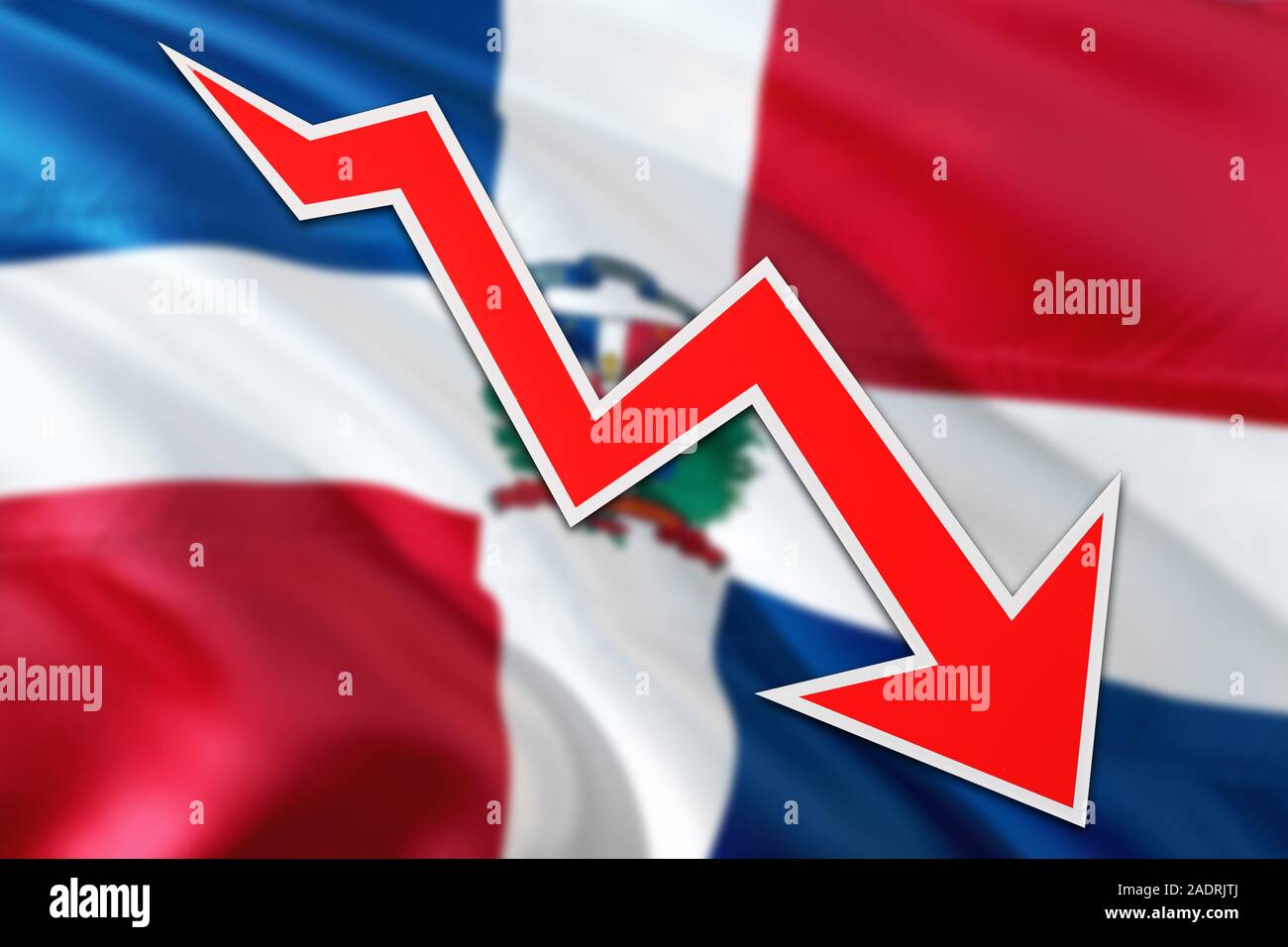 Dominican Republic economy graph is indicating negative growth, red ...