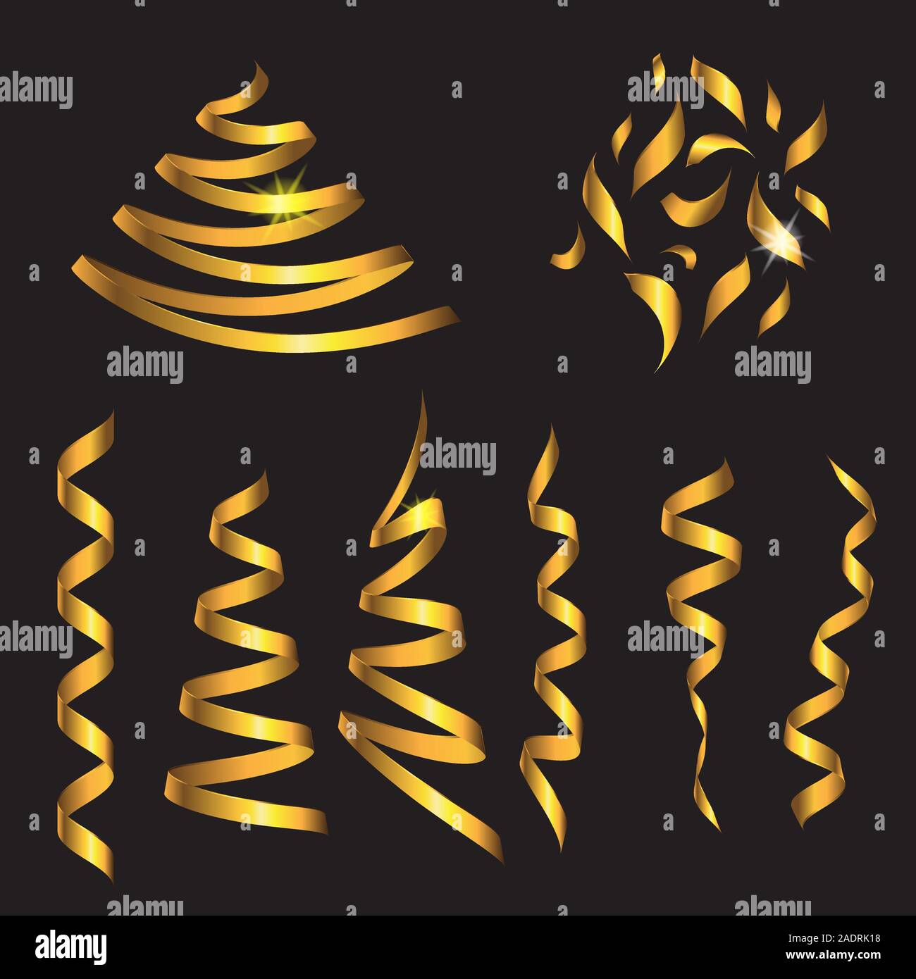 Gold confetti Stock Vector Images - Alamy