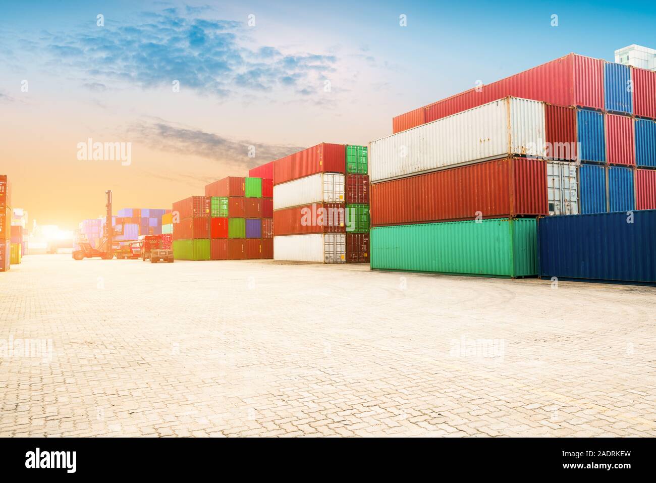 Container transport terminals Stock Photo - Alamy