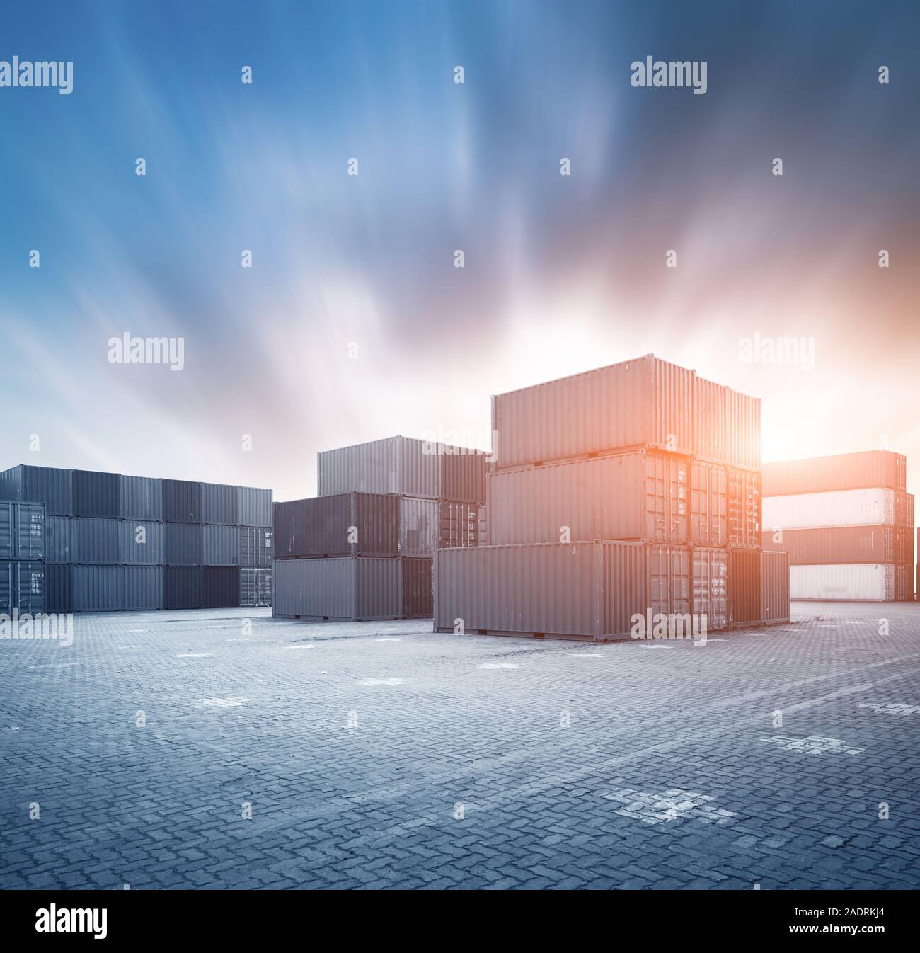 harbor freight,blue toned images Stock Photo - Alamy
