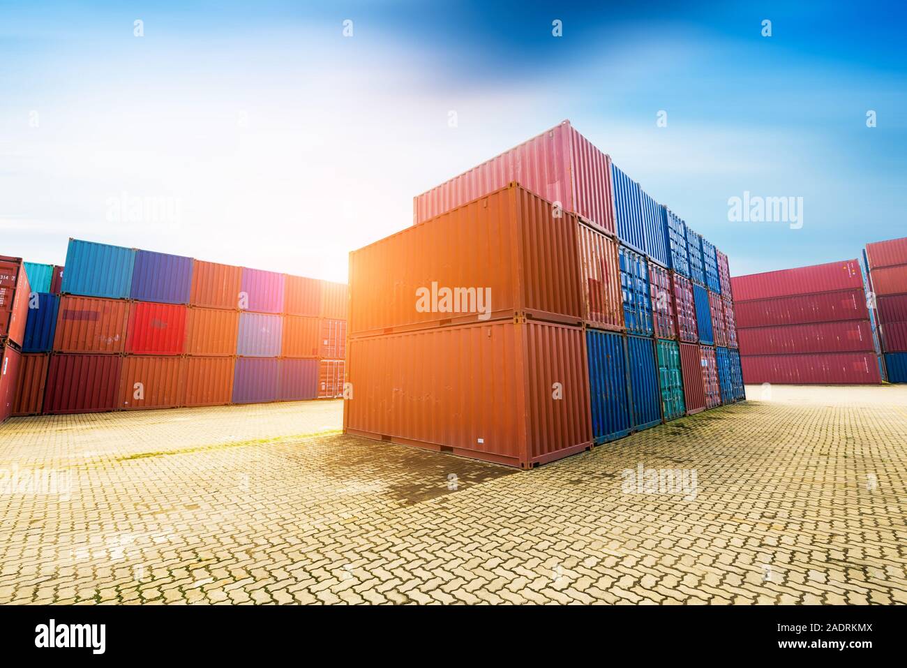 Container transport terminals hi-res stock photography and images - Alamy