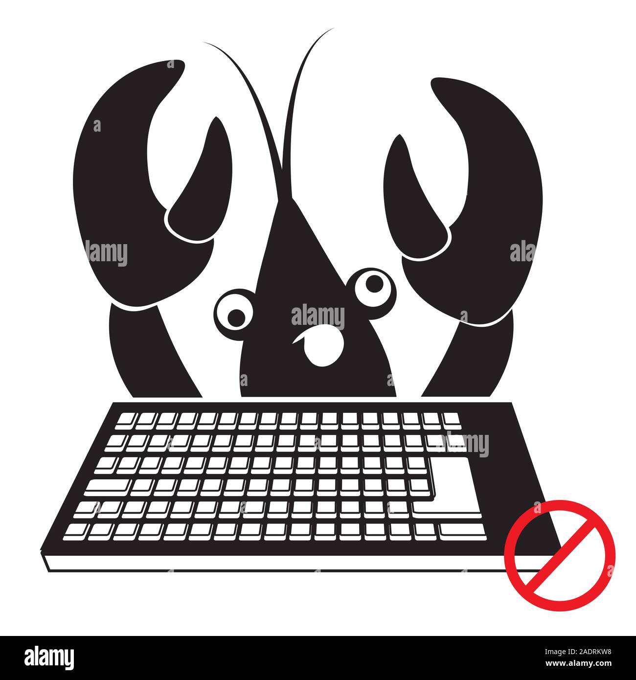 Animal cancer icon and keyboard on isolated white background. Vector ...