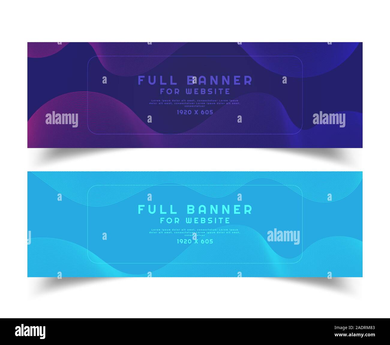 Art banner Line wave pattern modern style colorful bright move flow ...